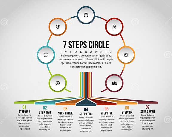 Seven Steps Circle Infographic Stock Vector - Illustration of business ...