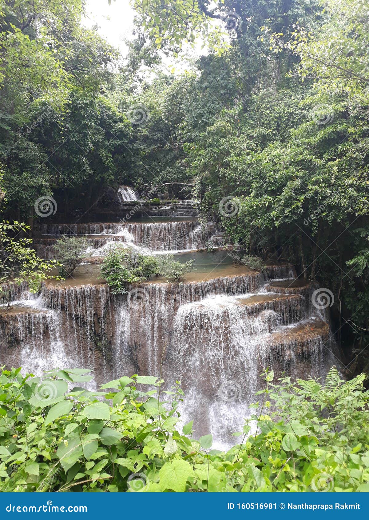 The seven steps waterfall stock image. Image of steps - 160516981