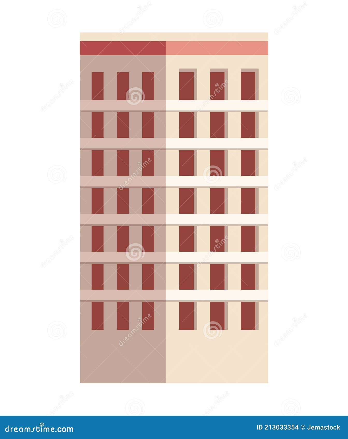 Seven story building stock illustration. Illustration of architecture ...