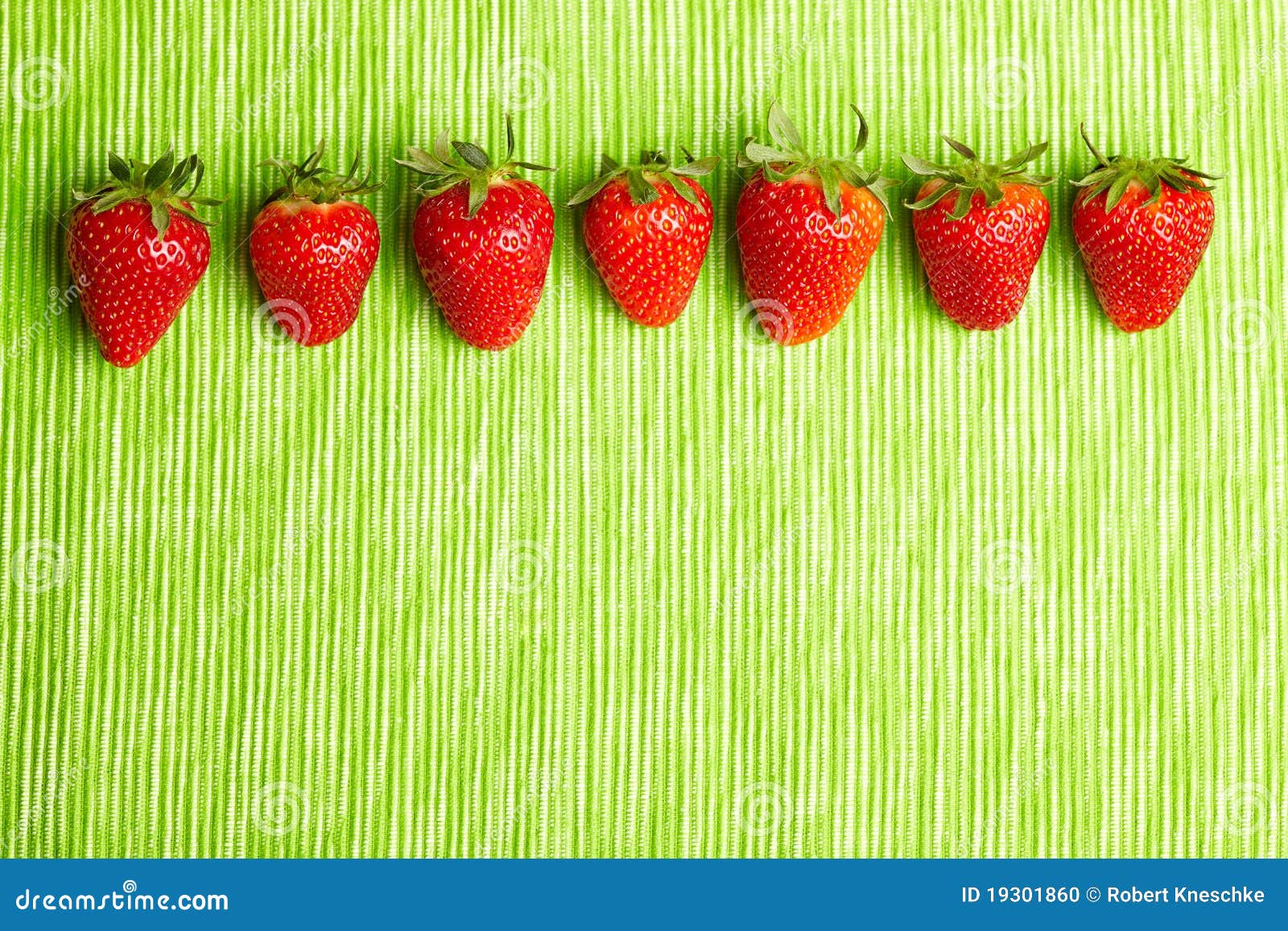 Seven Strawberries in a Row Stock Photo - Image of strawberry ...