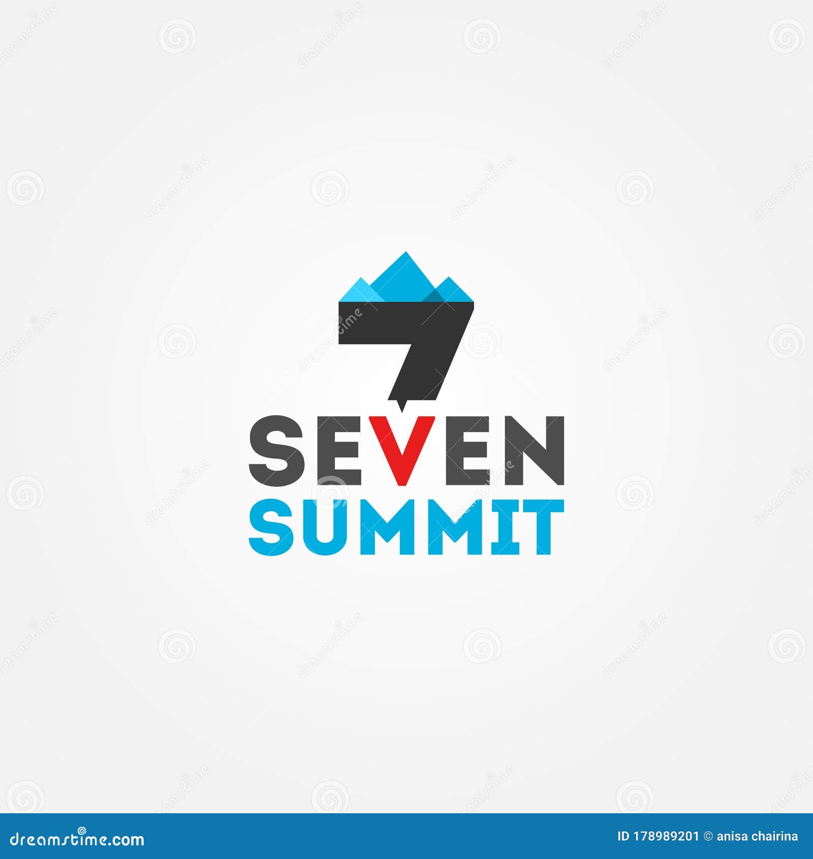 Seven Summit Vector Design for Banner and Background Stock Vector ...