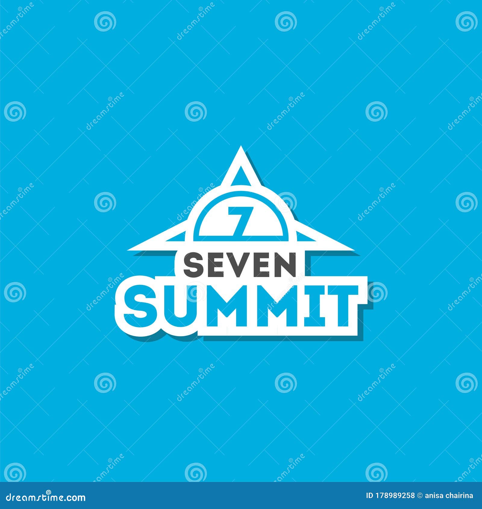 Seven Summit Vector Design for Banner and Background Stock Vector ...
