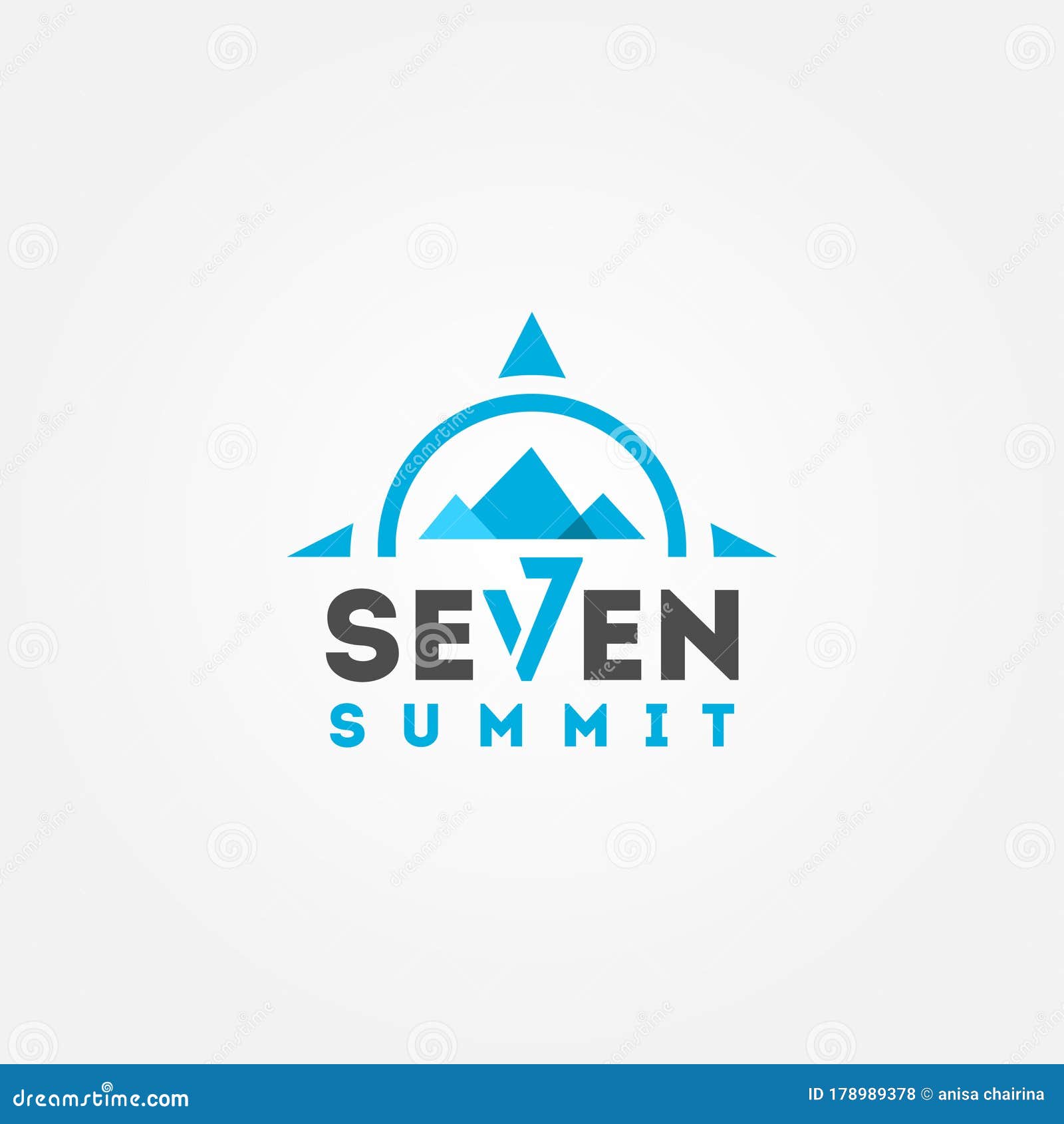 Seven Summit Vector Design for Banner and Background Stock Vector ...