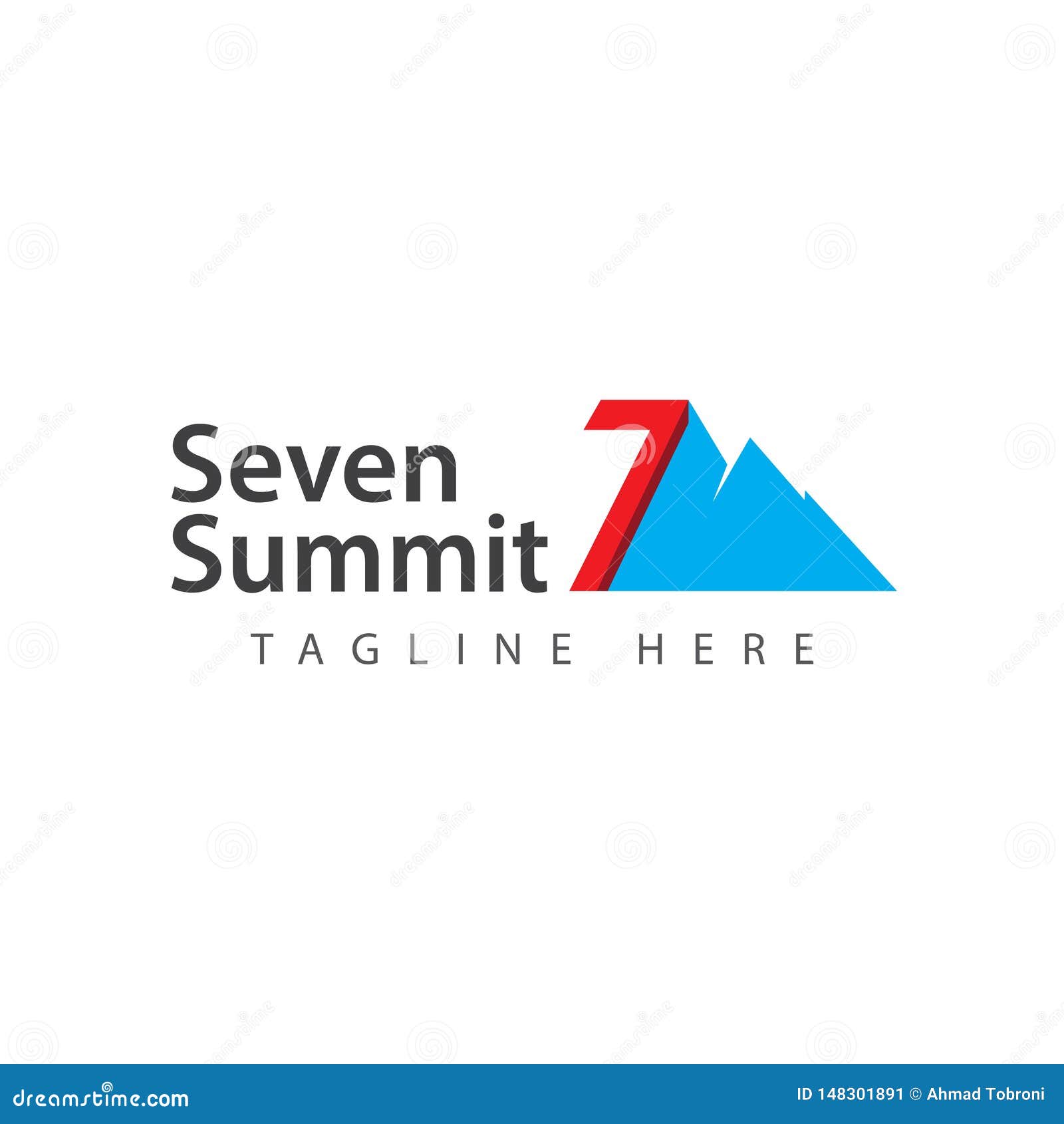 Seven Summit Vector Template Design Illustration Stock Vector ...