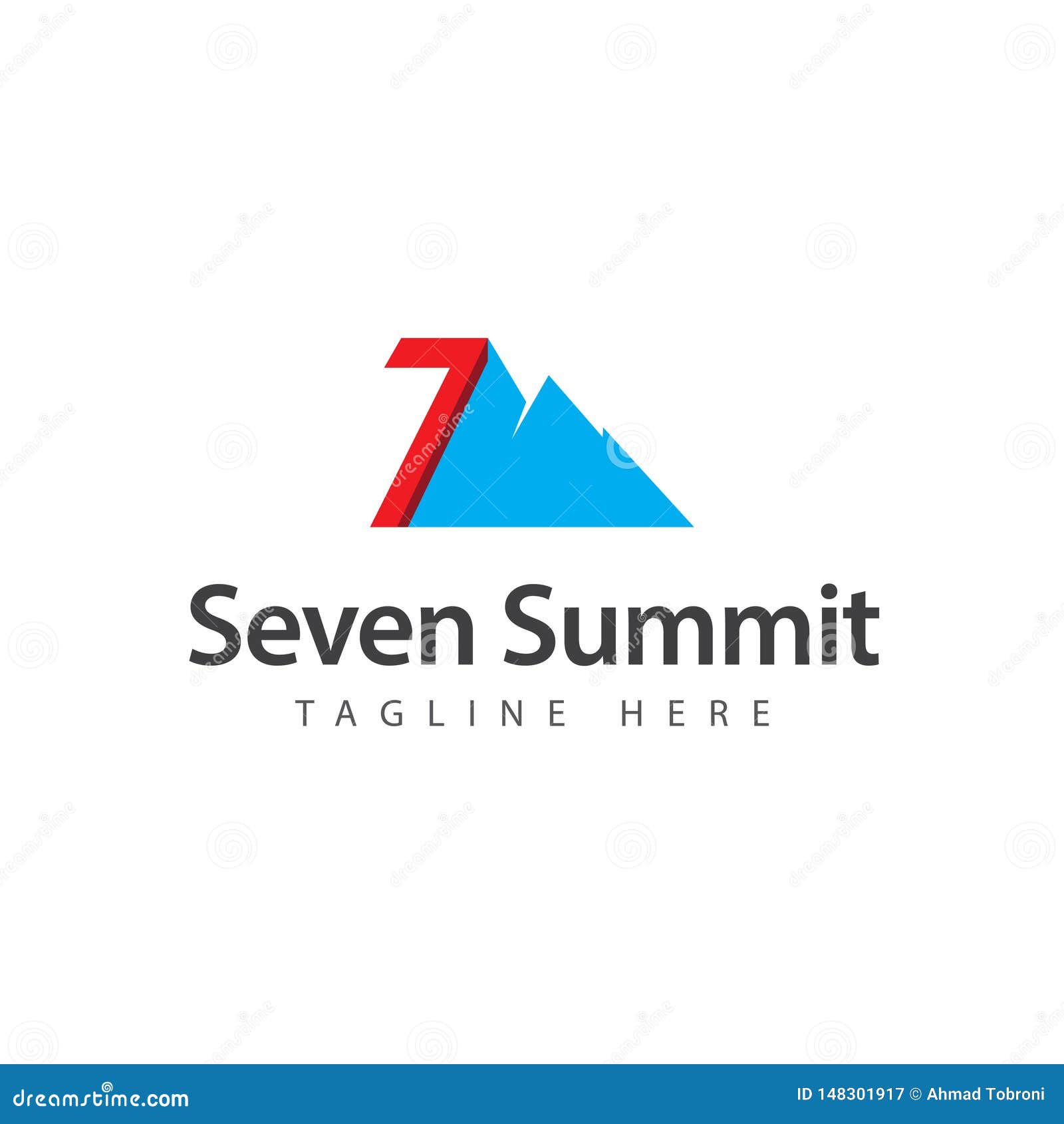 Seven Summit Vector Template Design Illustration Stock Vector ...