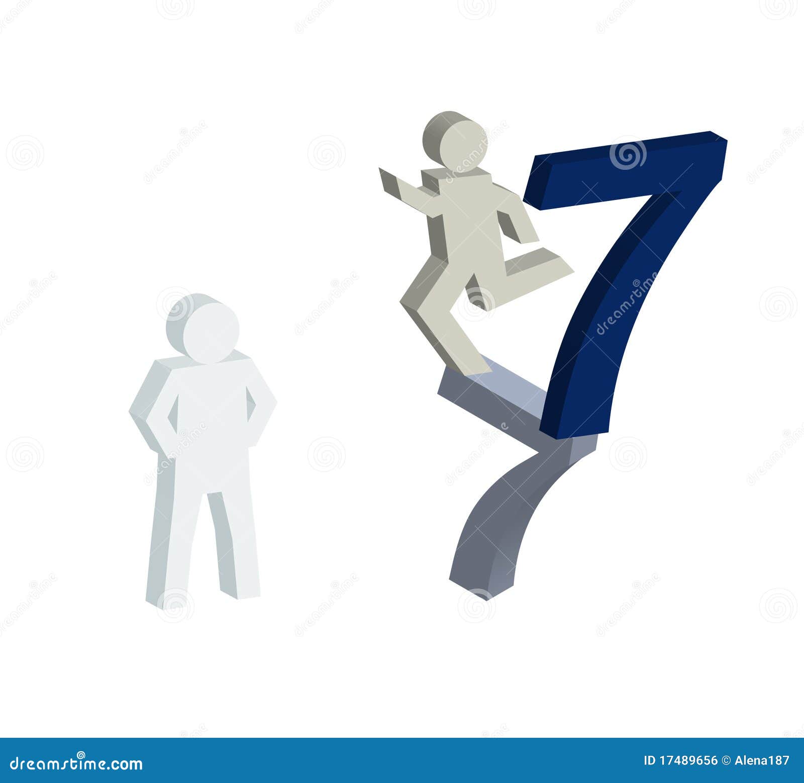 Seven teamwork stock illustration. Illustration of descriptive - 17489656