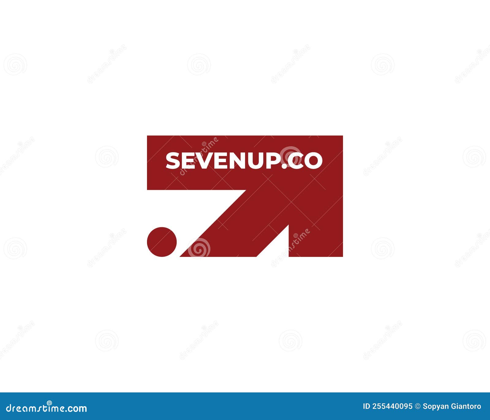 Seven Up Logo Design Template. Arrow Logo Stock Vector - Illustration ...