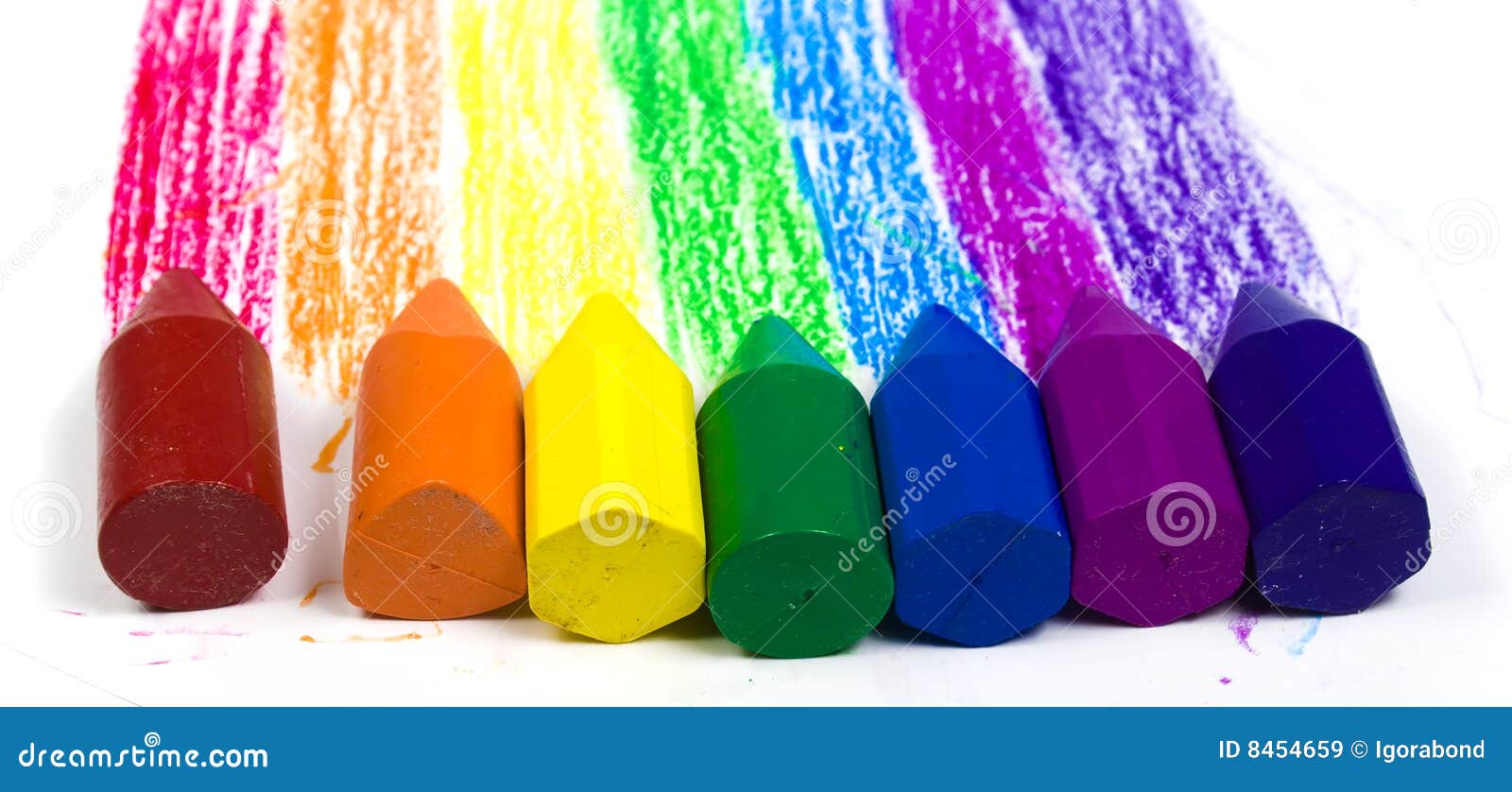 Seven Wax Crayons Picture. Image: 8454659