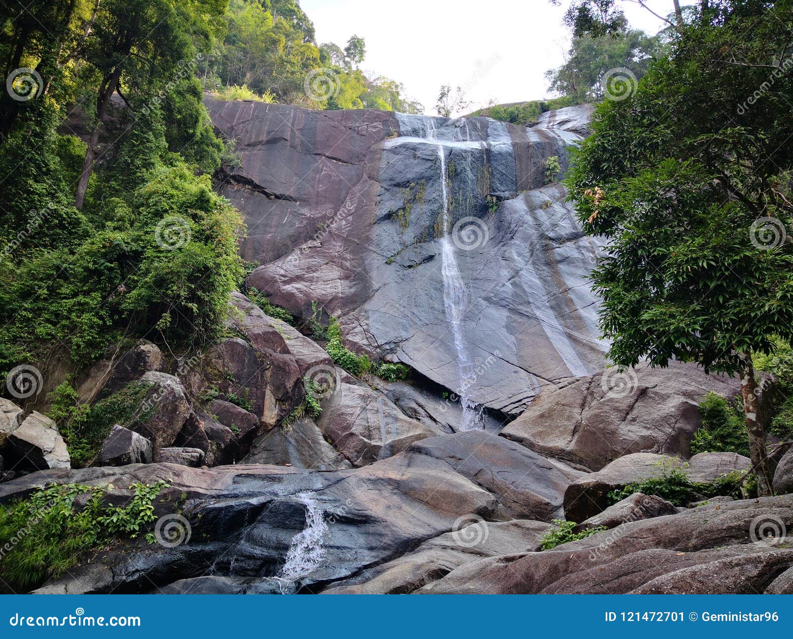 Waterfall stock image. Image of rock, seven, waterfall - 121472701