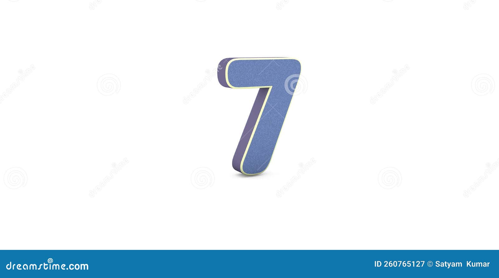 7 Seven Written 3D Text In White Background Royalty-Free Stock Photo ...