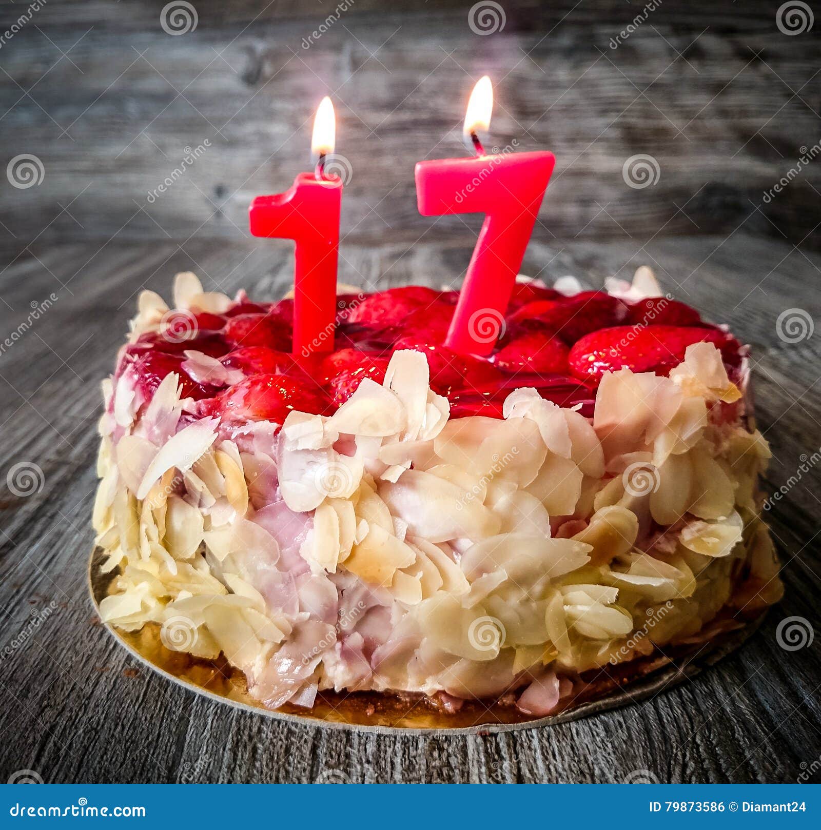Seventeenth Birthday Cake Strawberries Stock Photos - Free & Royalty ...