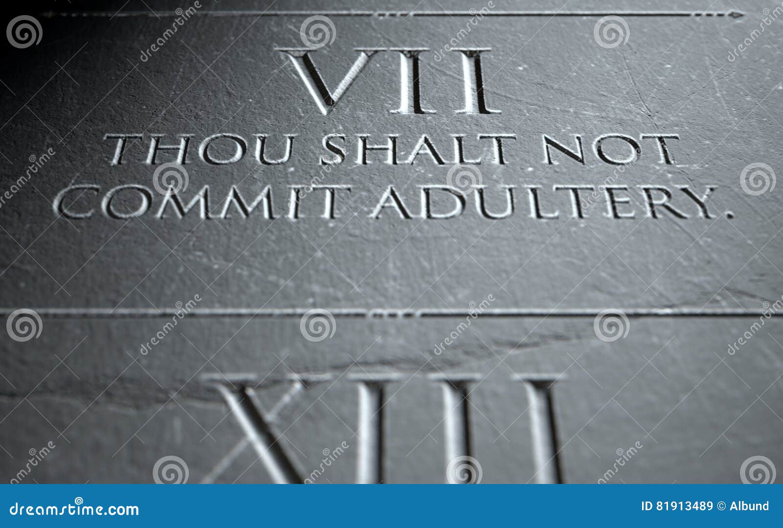The Seventh Commandment stock illustration. Illustration of render ...