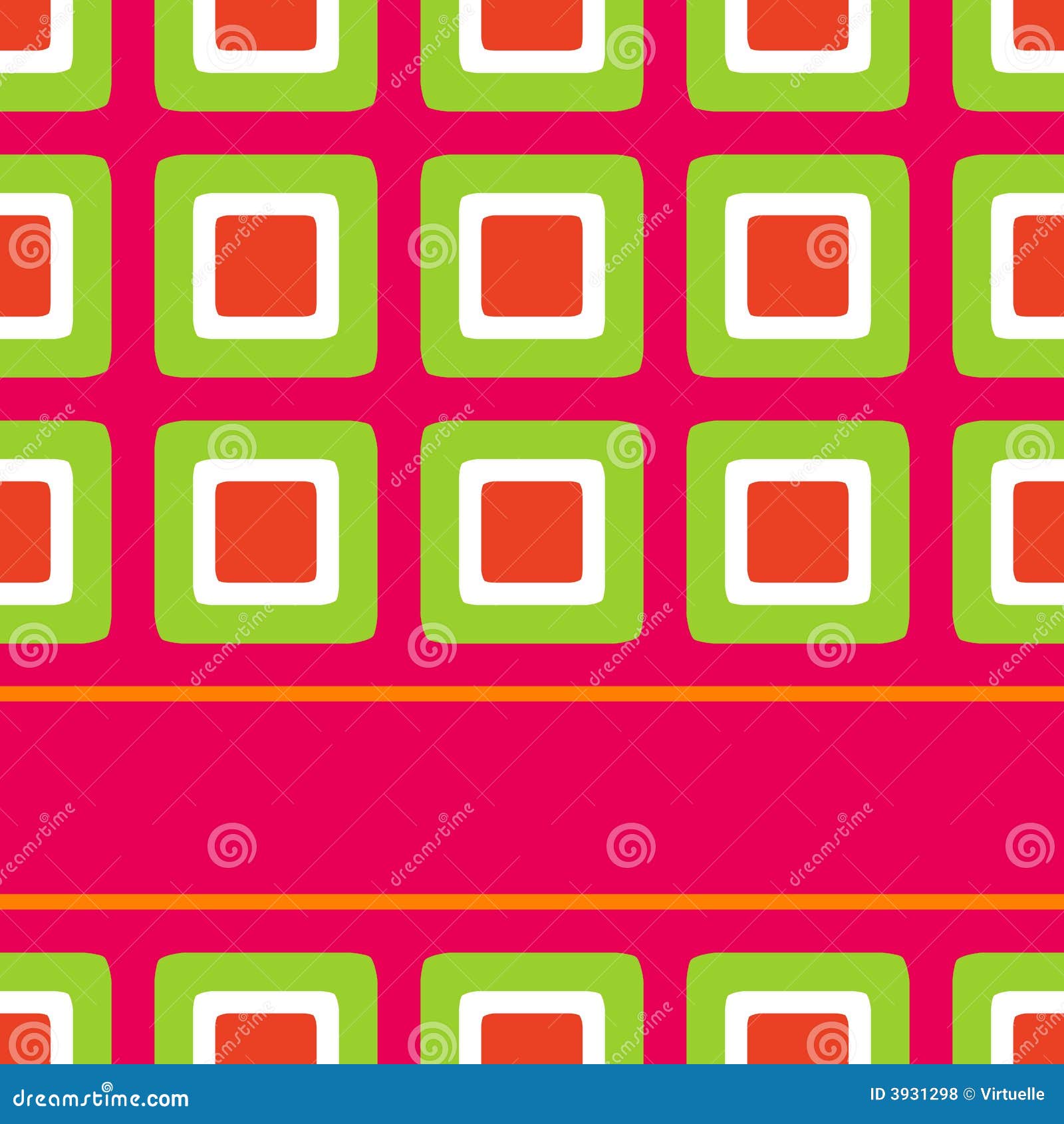 Seventies Style Design with Retro Squares Stock Vector - Illustration ...