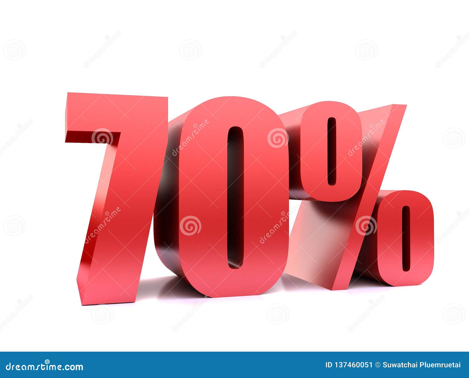 Seventy Percent 70 Symbol .3d Stock Illustration - Illustration of ...