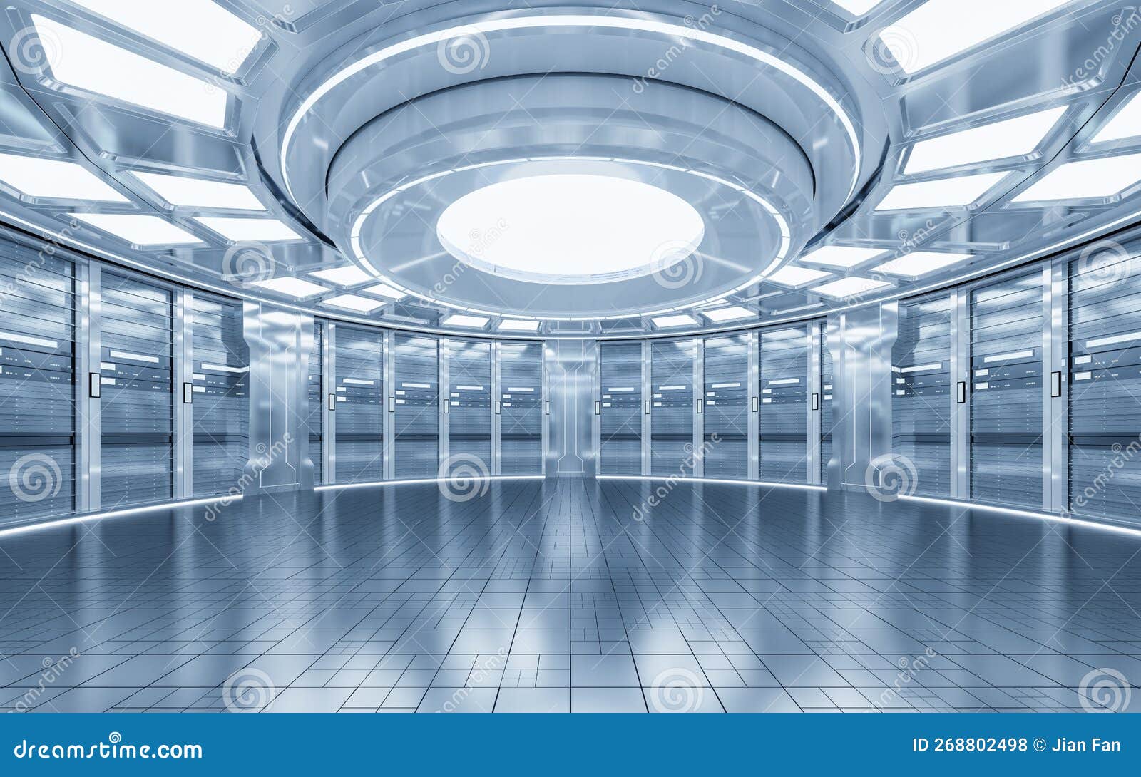 Sever Racks And Data Center, 360-degree Seamless Panoramic View, 3d ...