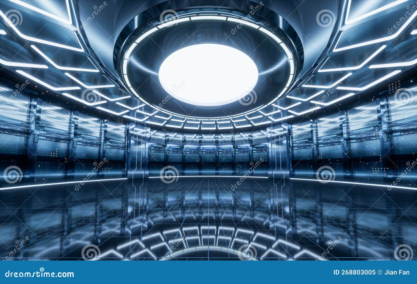 Sever Racks and Data Center, Big Data and Cloud Computing Concept, 3d ...