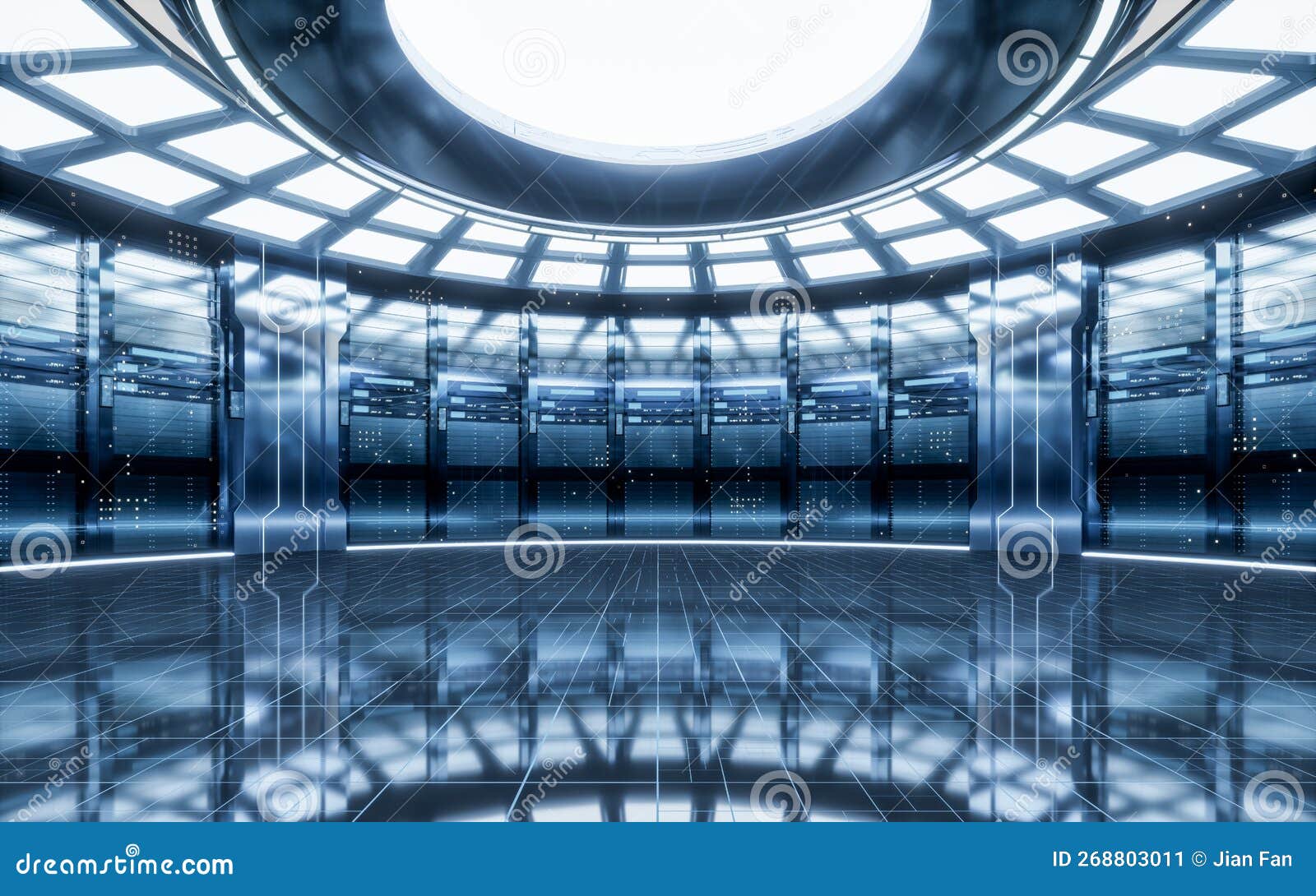 Sever Racks and Data Center, Big Data and Cloud Computing Concept, 3d ...