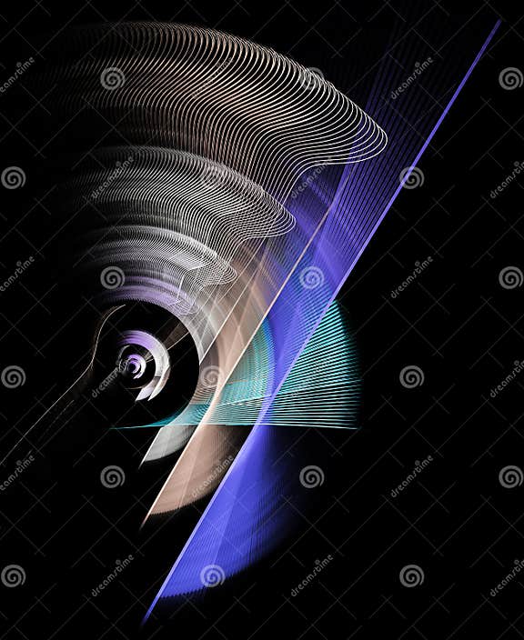 Several Abstract Parallel Planes Rotate on a Black Background. the ...