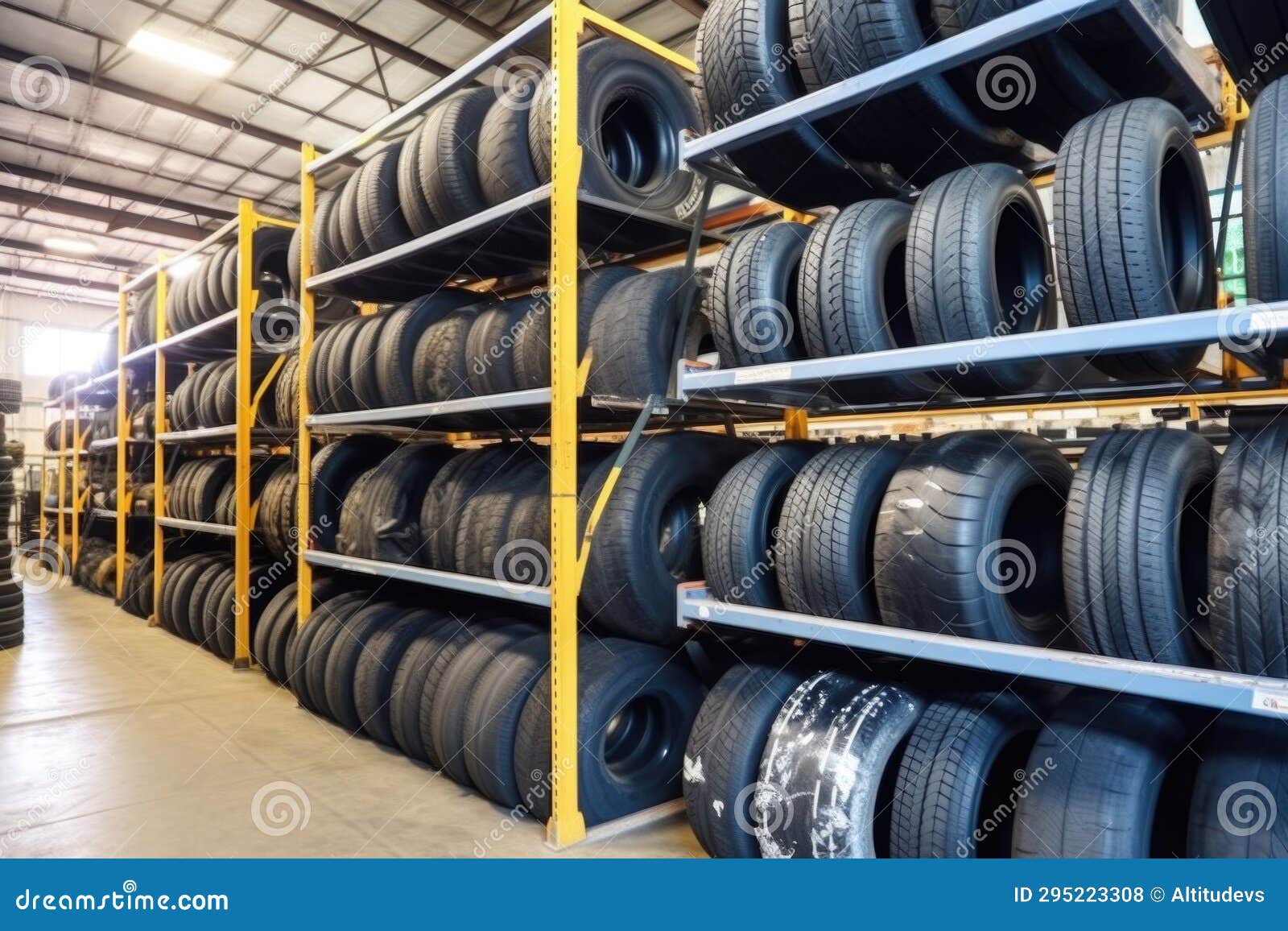 Several Aircraft Tires in the Storage Area Stock Photo - Image of area ...