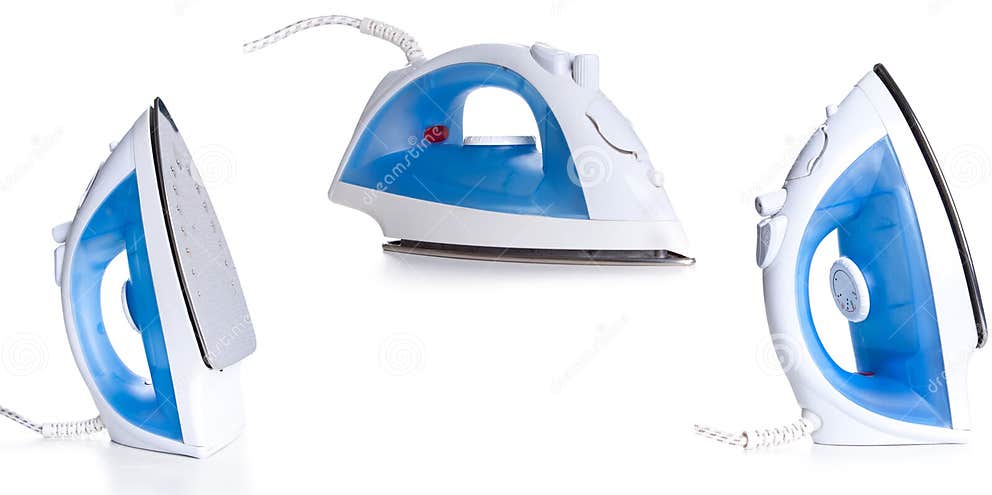 From Several Angles Modern Blue Irons Isolated Stock Photo - Image of ...