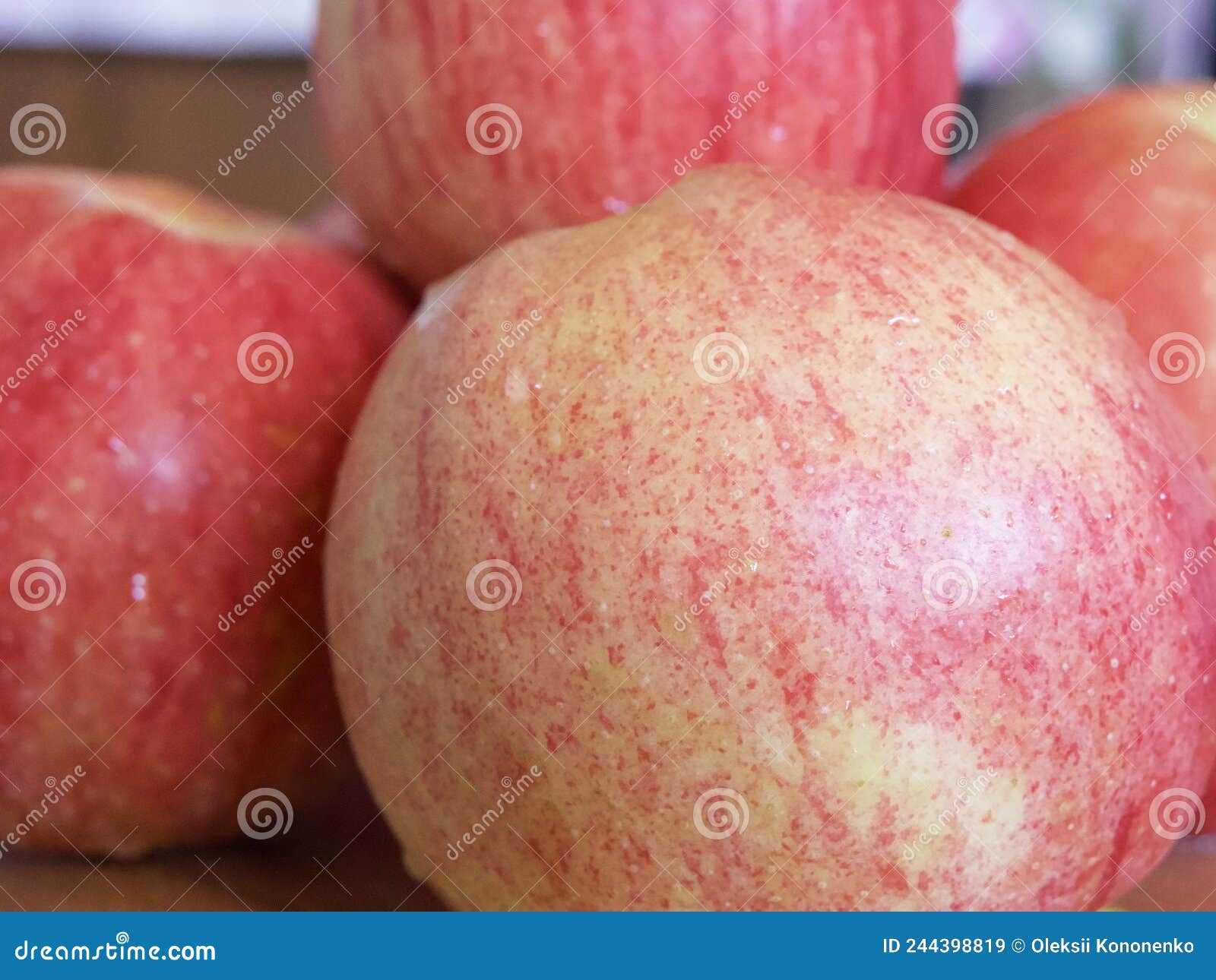 Several Apples of the Gala and Ligol Varieties, a Close-up Shot Stock ...