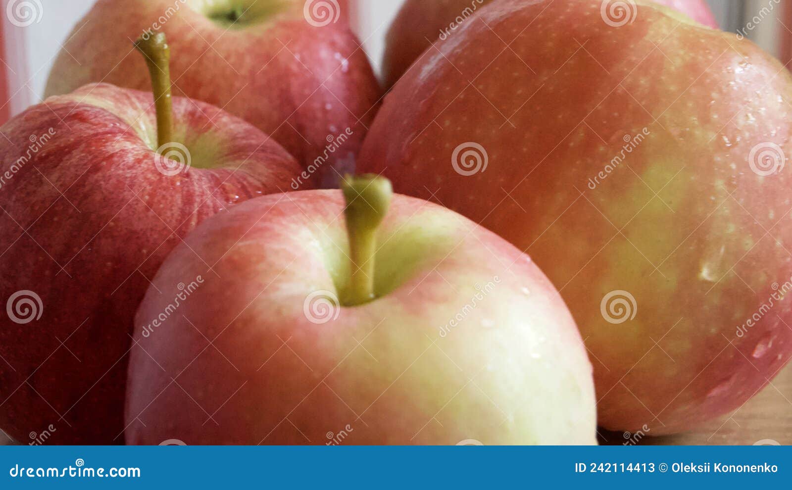 Several Apples of the Ligol and Gala Varieties, a Close-up Shot Stock ...