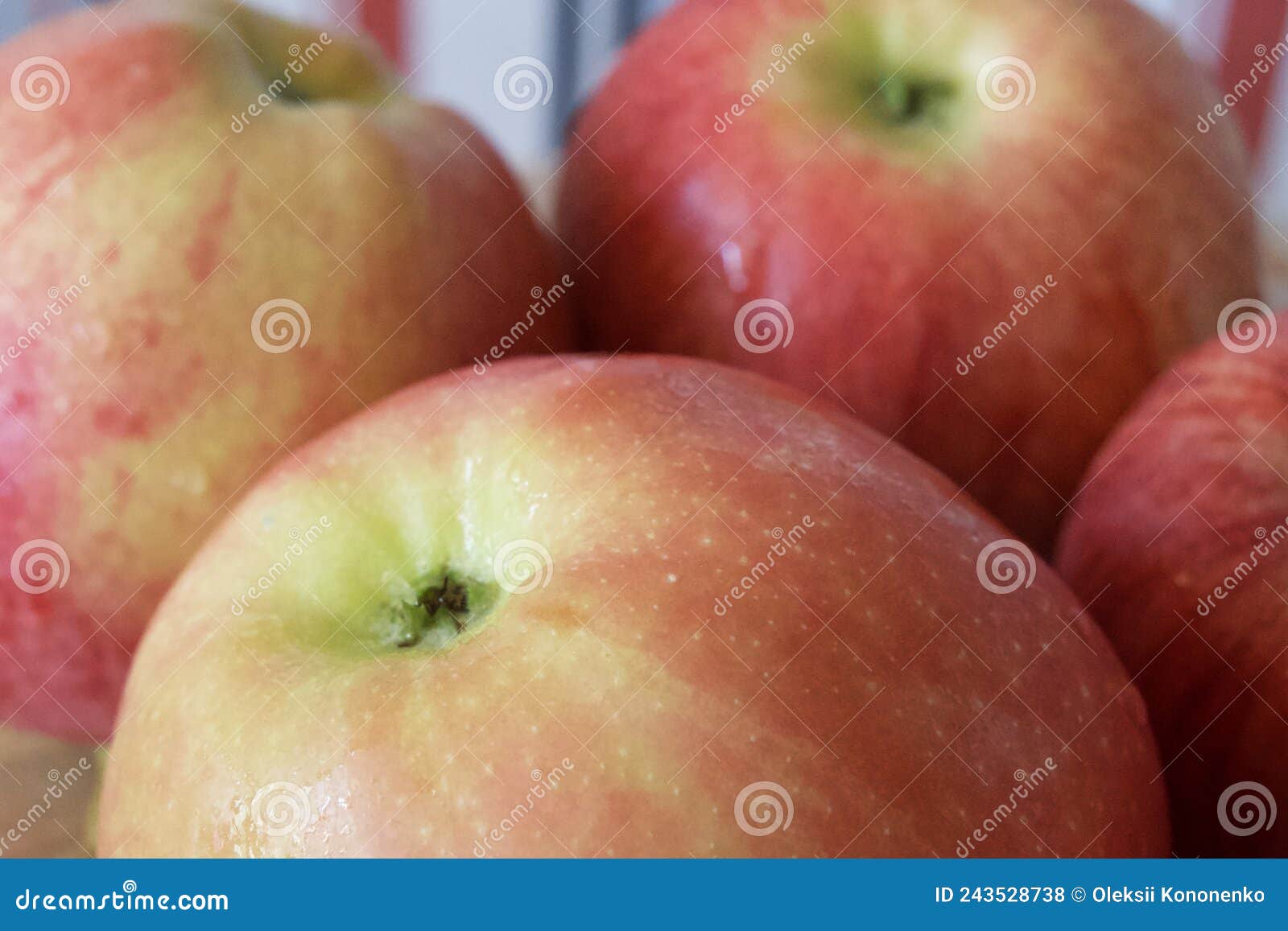Several Apples of the Ligol and Gala Varieties, a Close-up Shot Stock ...