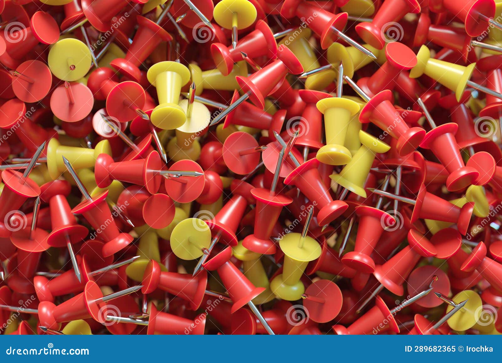 Several Assorted Colors of Plastic Push Pins Stock Illustration ...