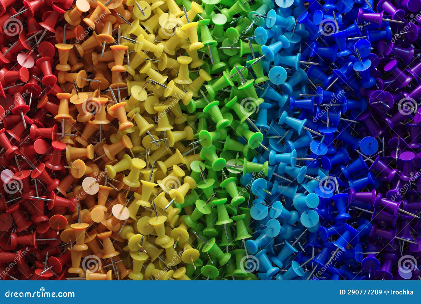 Several Assorted Colors of Plastic Push Pins Stock Illustration ...