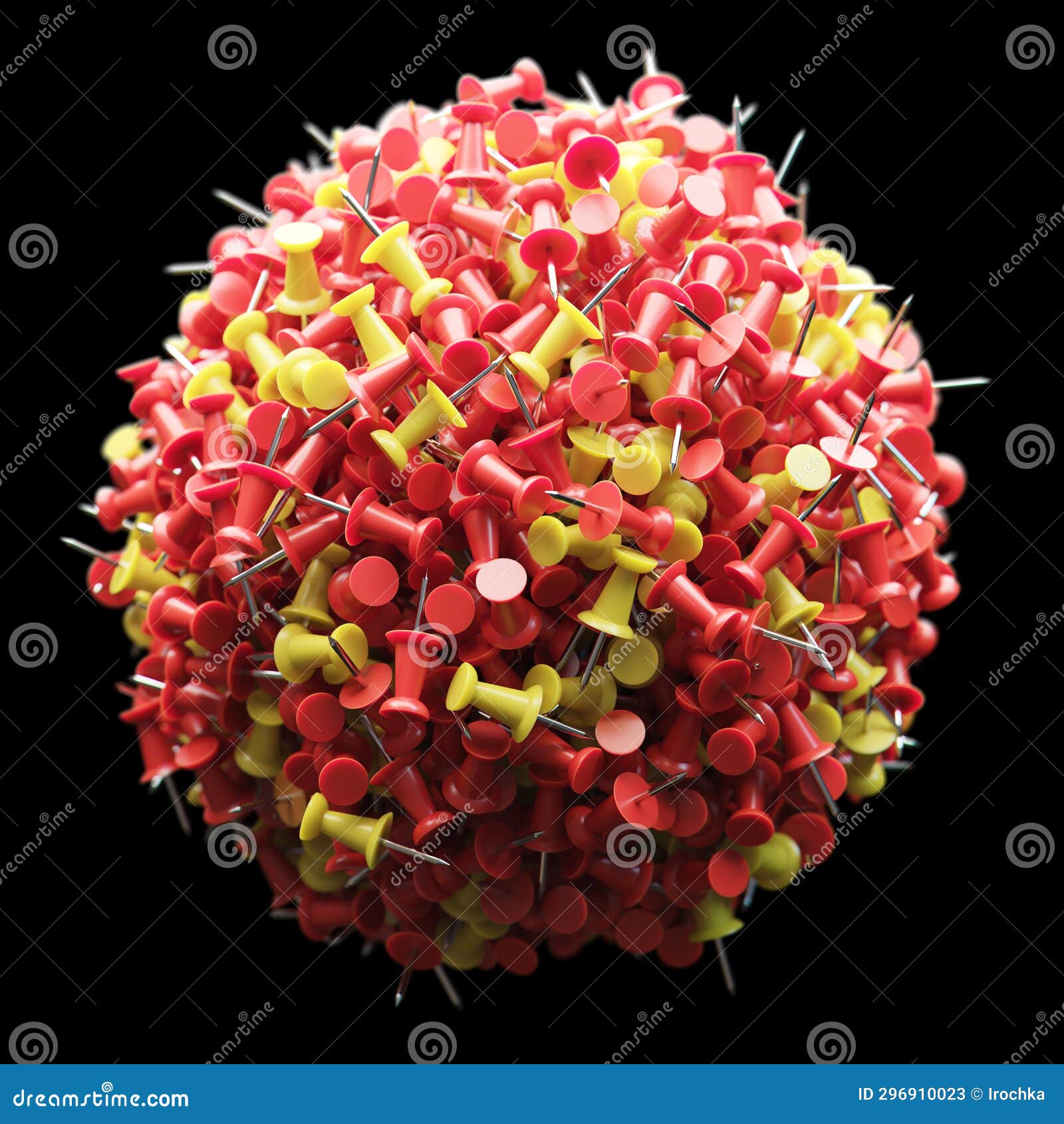 Several Assorted Colors of Plastic Push Pins in Shape of Sphere Stock ...
