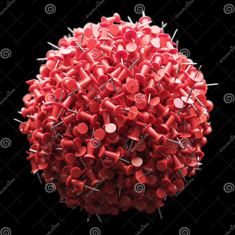 Several Assorted Colors of Plastic Push Pins in Shape of Sphere Stock ...