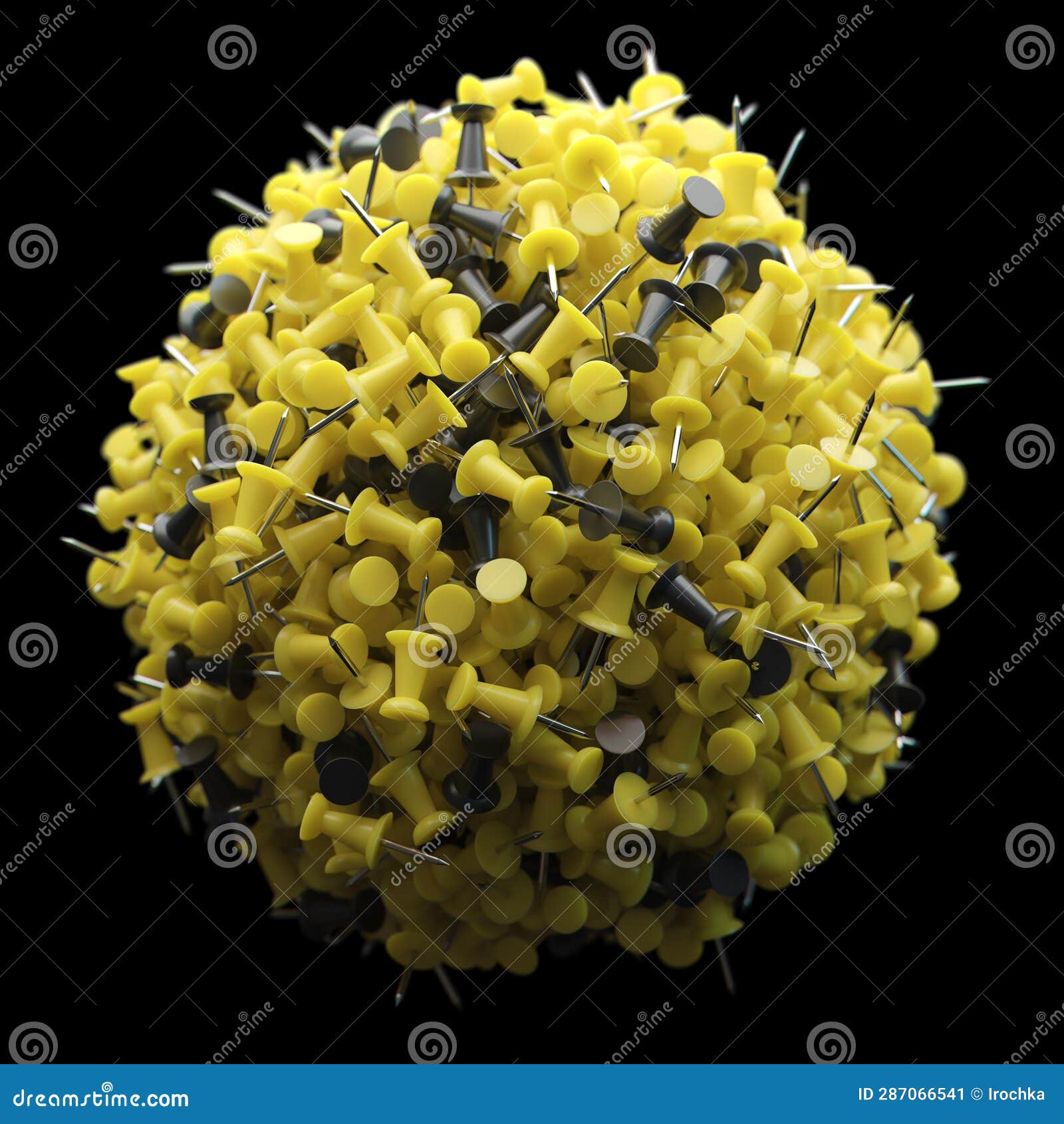 Several Assorted Colors of Plastic Push Pins in Shape of Sphere Stock ...