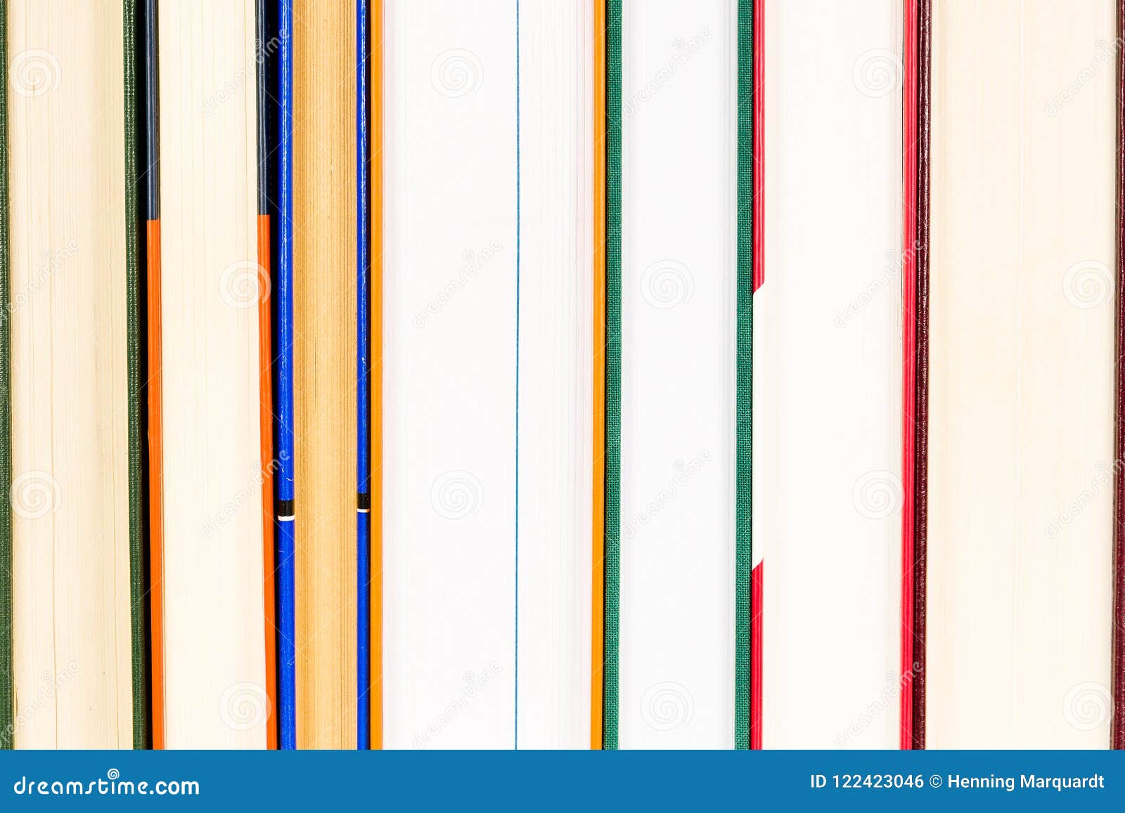 Several Backs of a Series of Closed Books Stock Photo - Image of ...