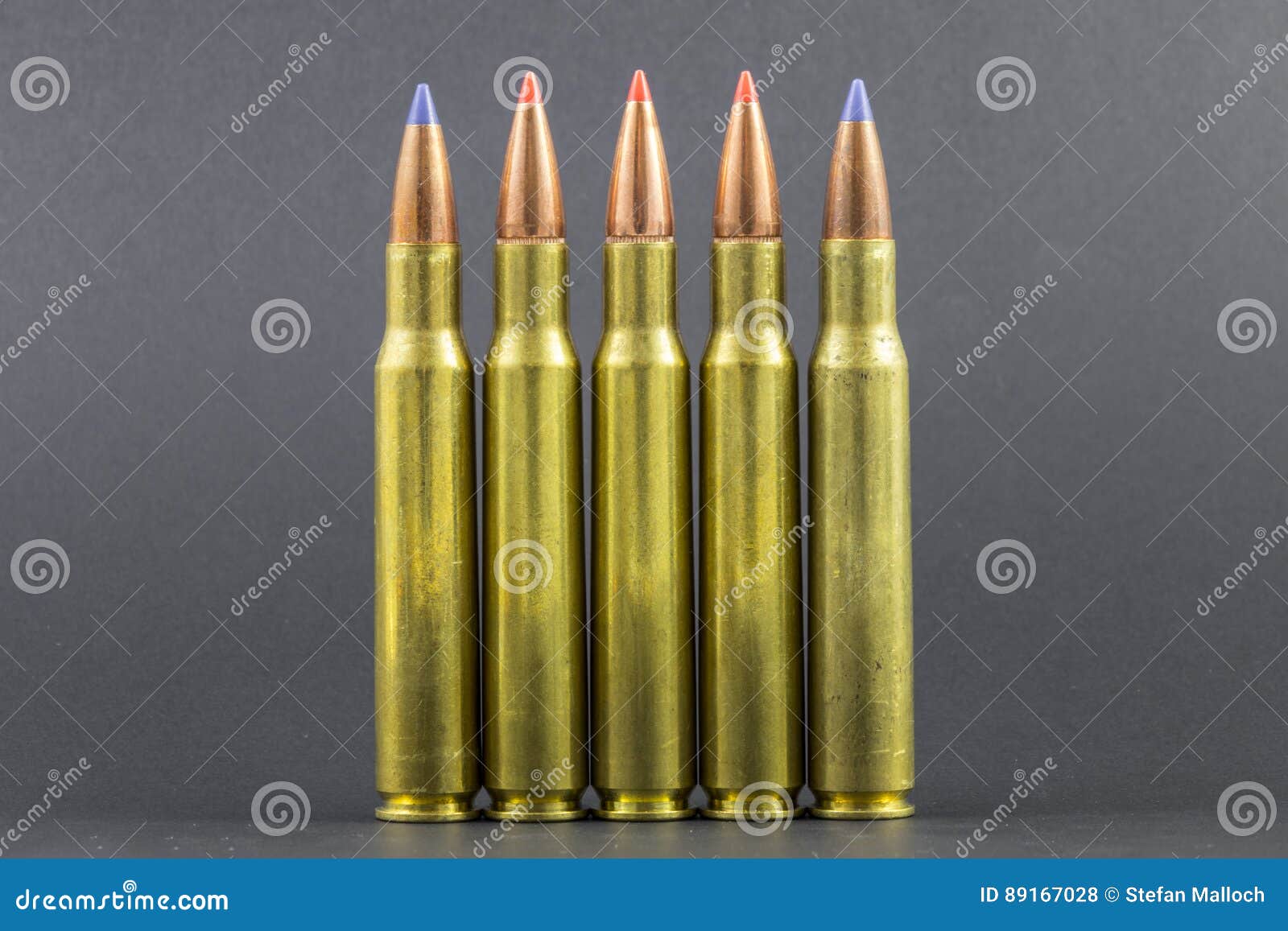 3 Rifle Rounds In A Row Royalty-Free Stock Photography | CartoonDealer ...