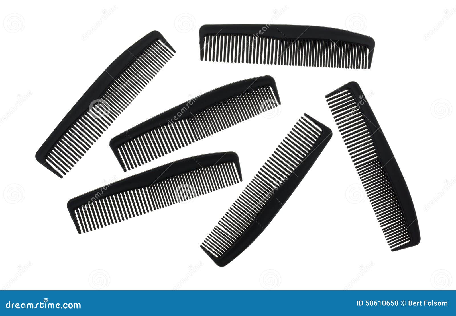 Several Barber Shop Black Combs Stock Photo - Image of management ...