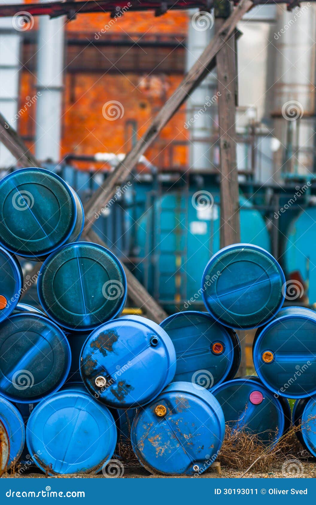 Several Barrels of Toxic Waste Stock Image - Image of pollution, heavy ...