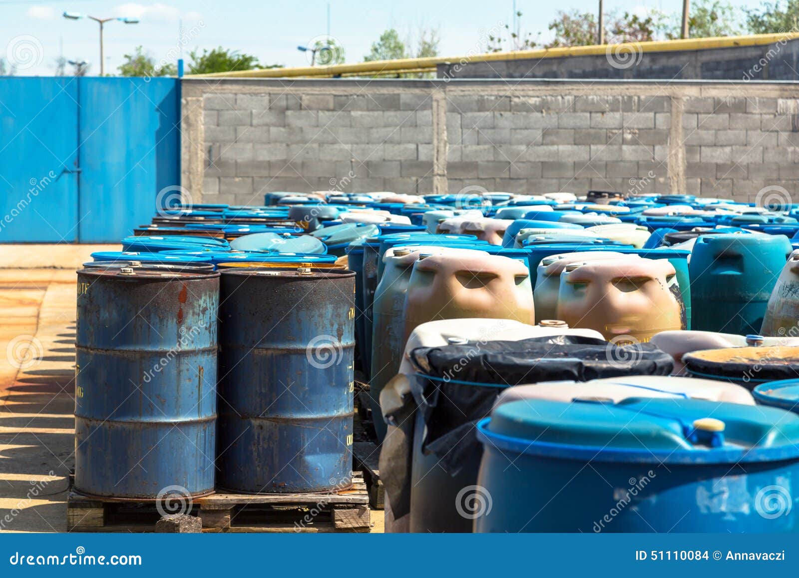 Several barrels of toxic stock photo. Image of gasoline - 51110084