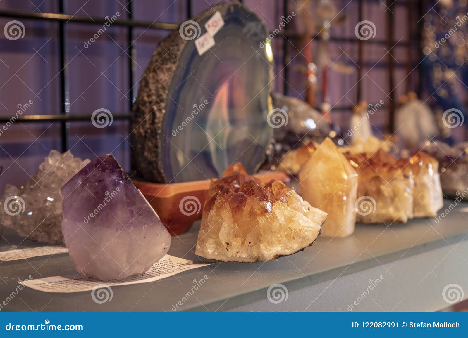 Several Beautiful Healing Crystal Specimens Stock Image - Image of ...