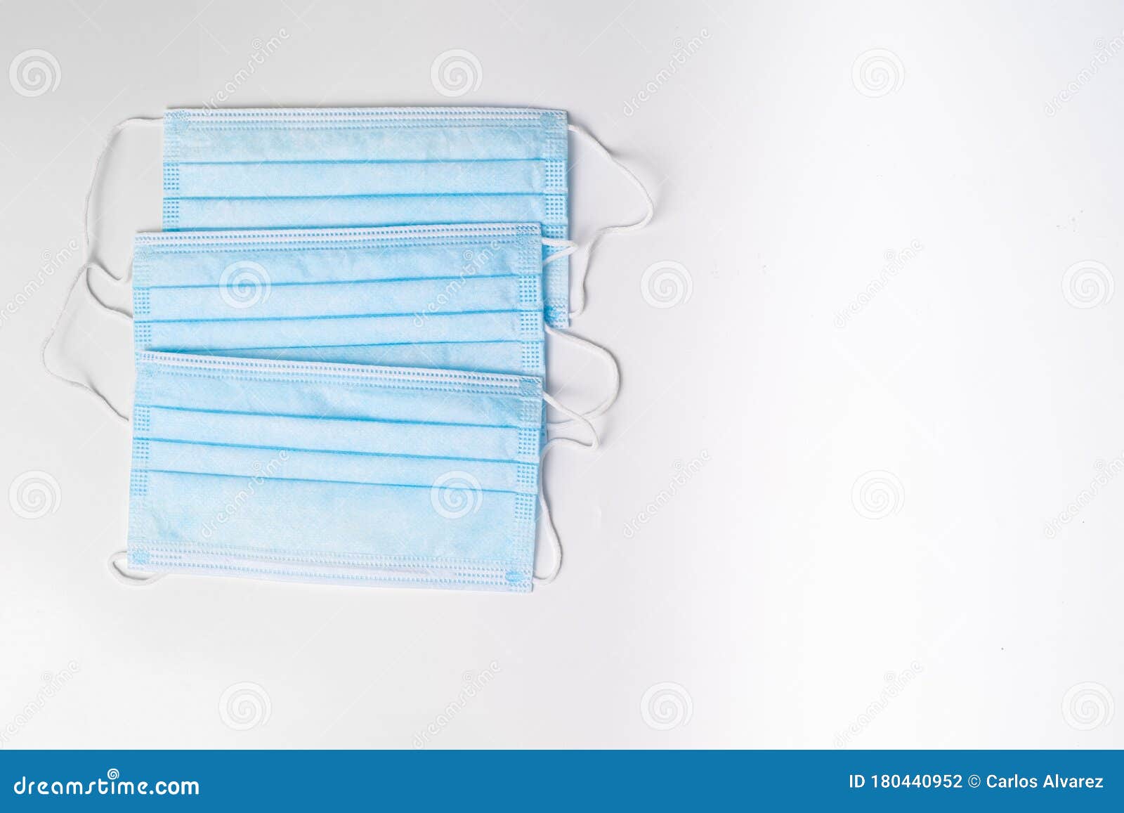 Several Blue Surgical Masks Stock Photo - Image of hazard, coronavirus ...