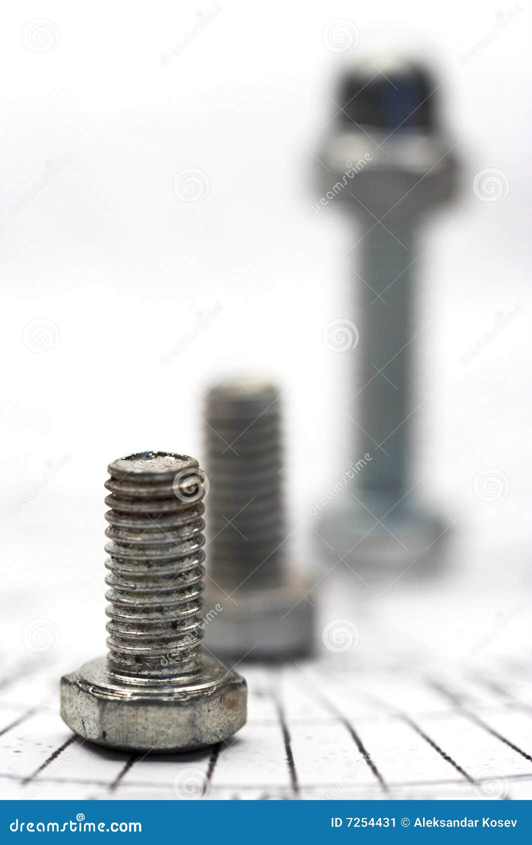 Several bolts close up stock image. Image of plan, pieces - 7254431