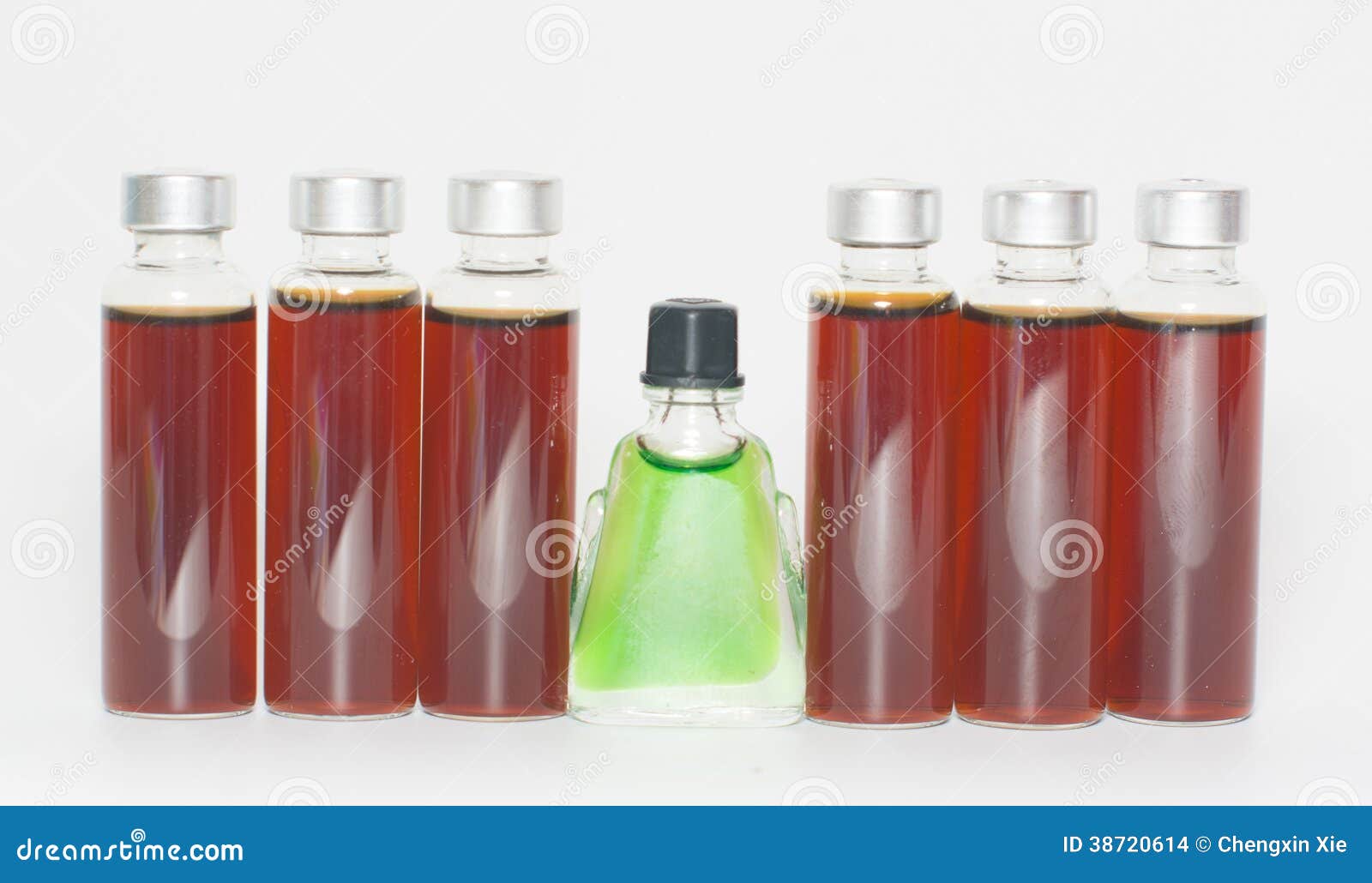 Several Bottles of Liquid Medicine Stock Photo - Image of container ...