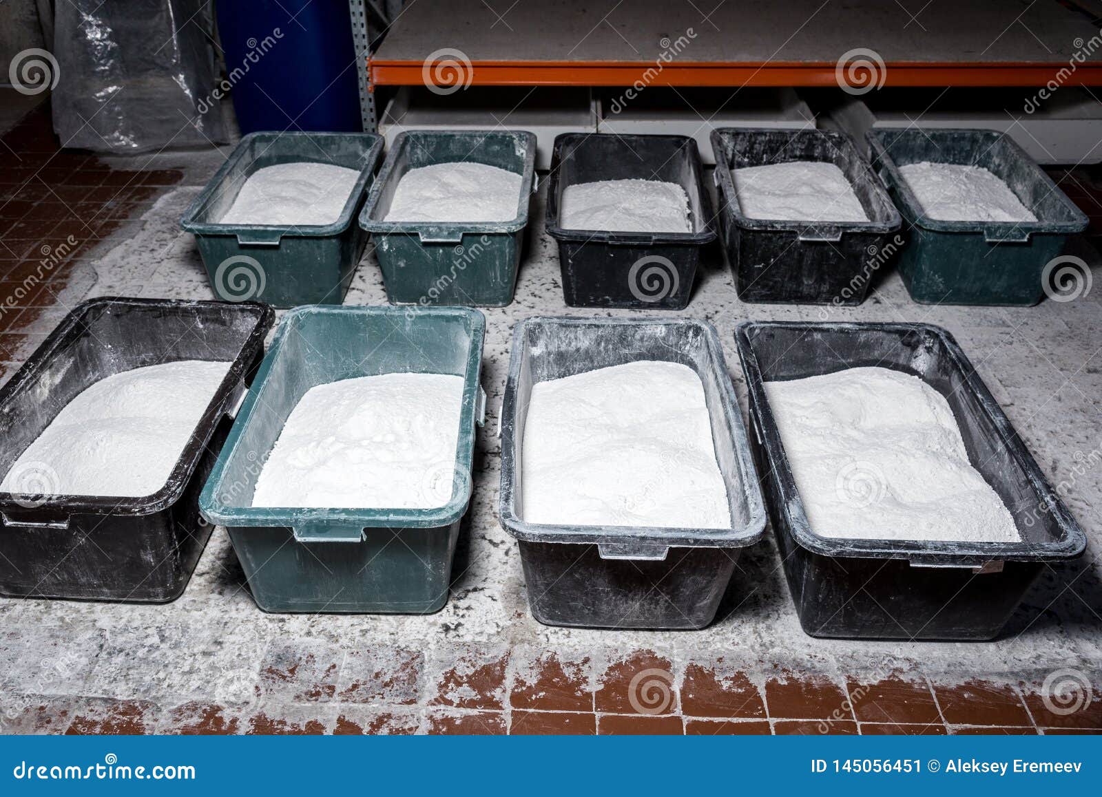 Several Boxes of White Powder on the Floor Stock Image - Image of adult ...