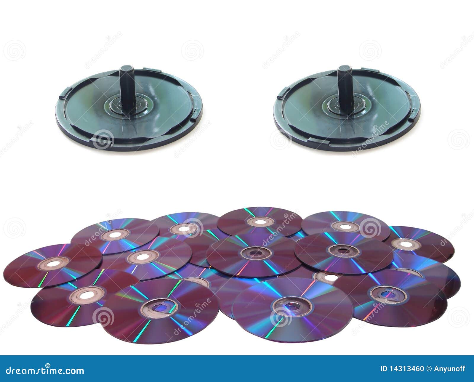 Several CDs are Shiny Side Up Stock Photo - Image of heap, disk: 14313460