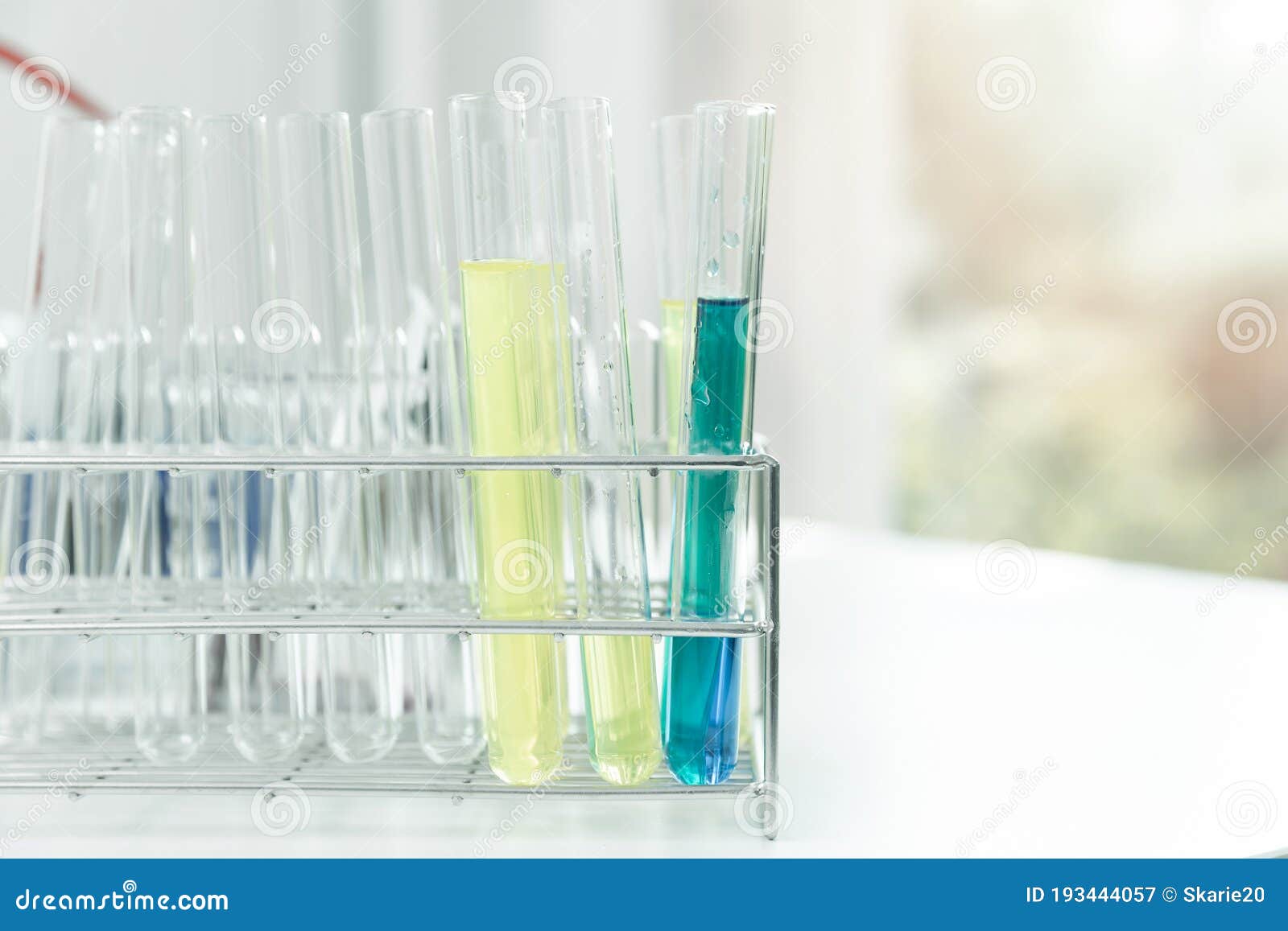 Several Chemical Solution in Flask. Laboratory Glassware Stock Image ...