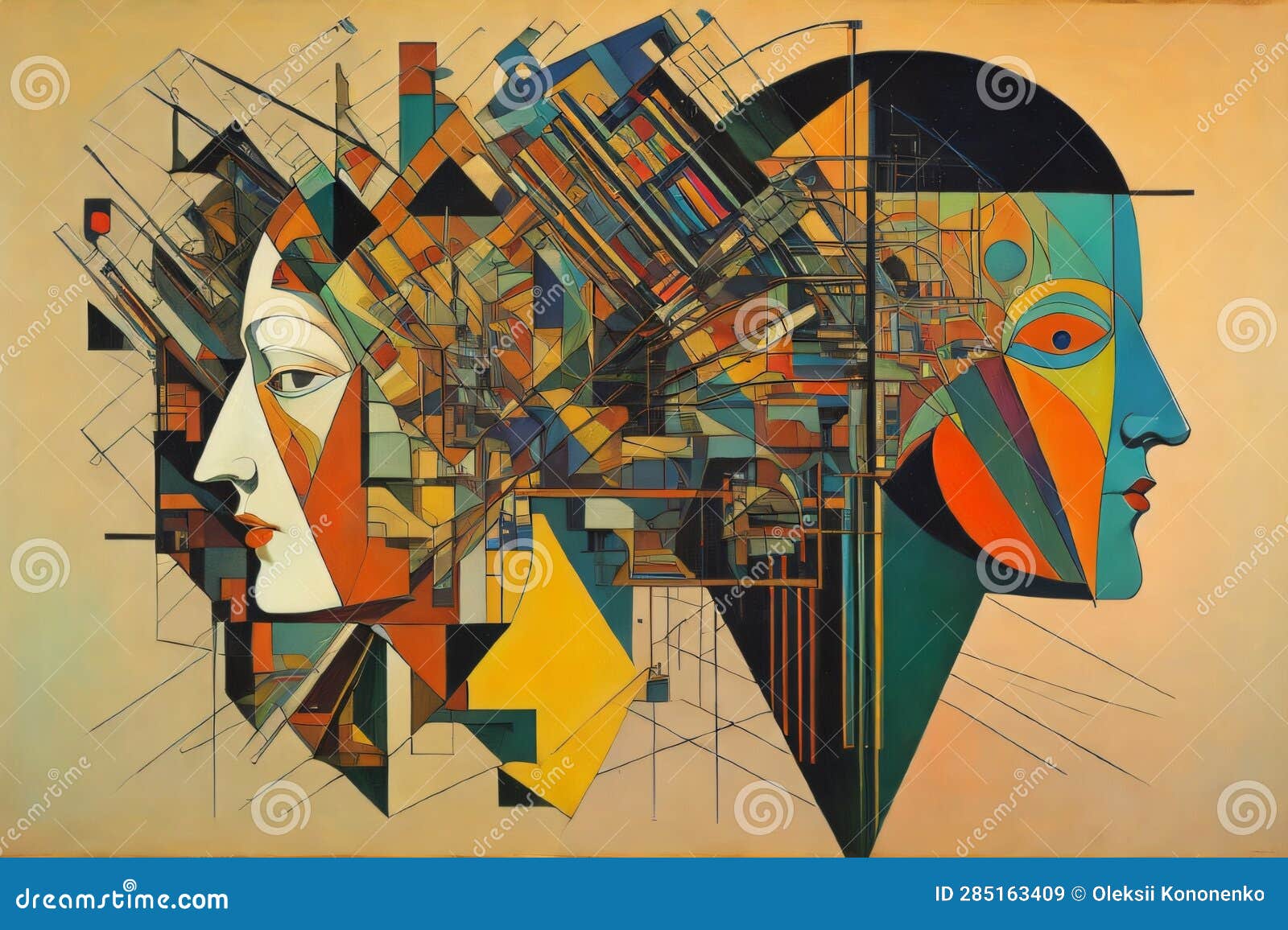 Several Close-up Images of Abstract Faces, Symbolizing the Aspects of ...