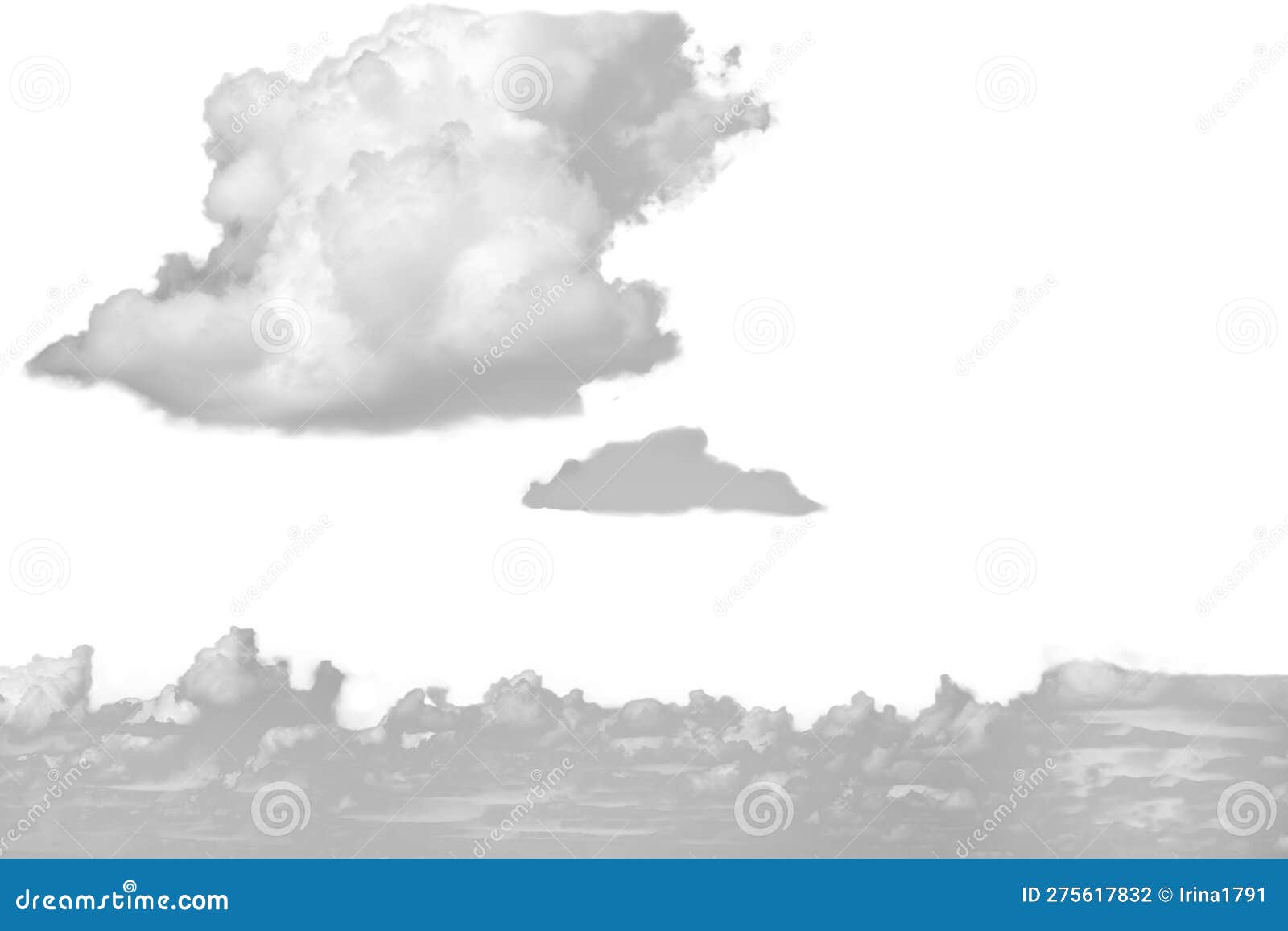 Several Clouds Isolated on a Transparent Background Stock Illustration ...