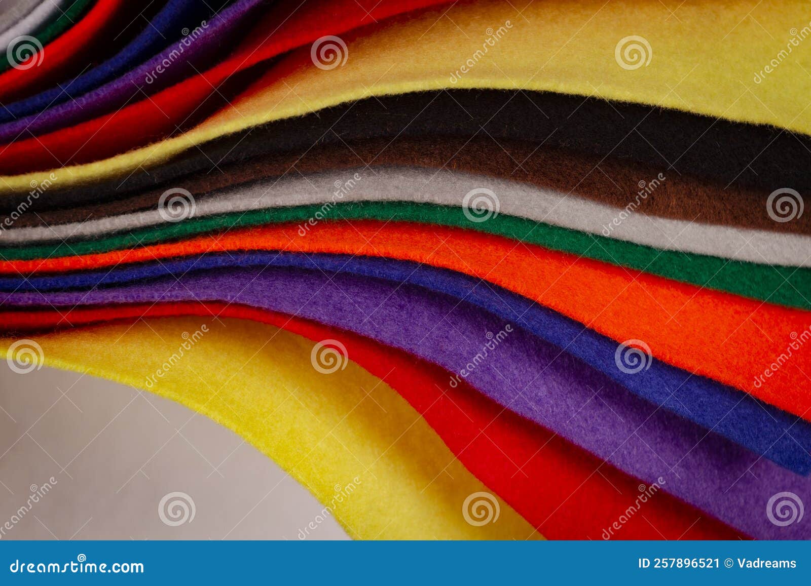 Several Colored Felt Texture Background. Assorted Color Felt Fabric ...