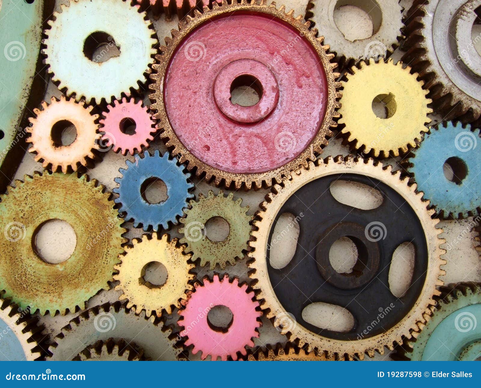 Several colored gears stock photo. Image of action, accordance - 19287598