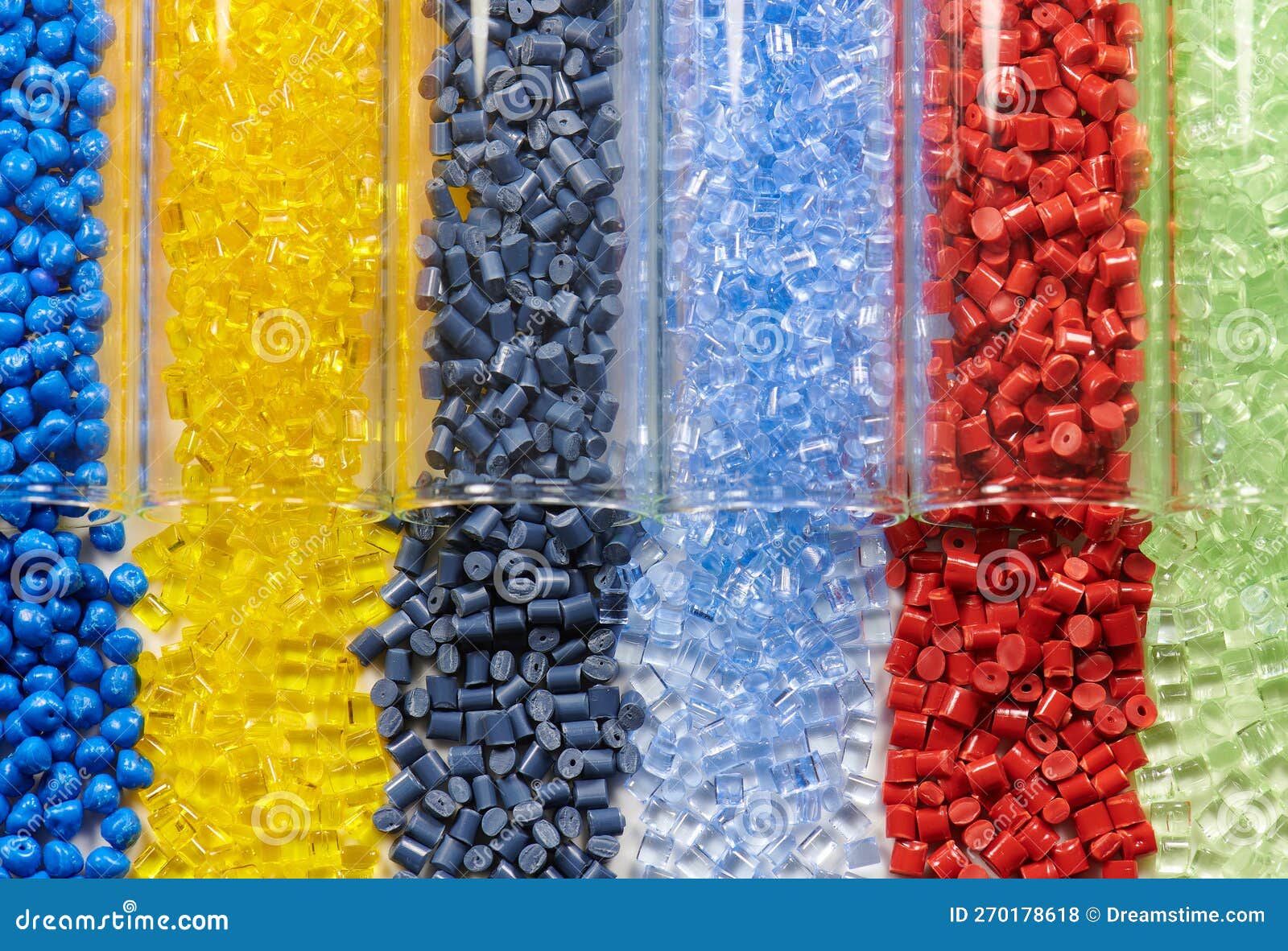 Several Colored Plastic Resins in Test Tubes in Laboratory Stock Photo ...