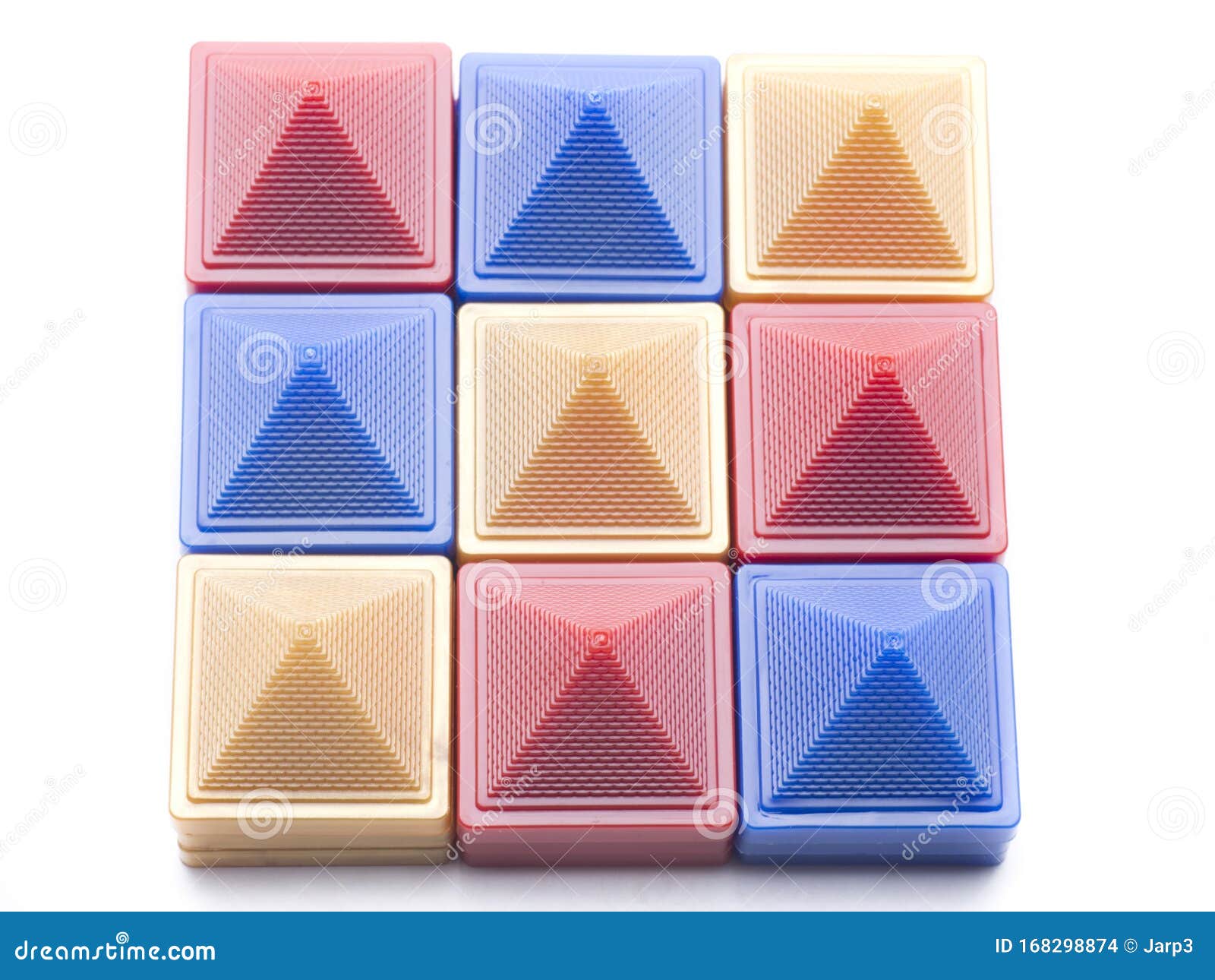 Pyramid isolated colours stock photo. Image of studio - 168298874